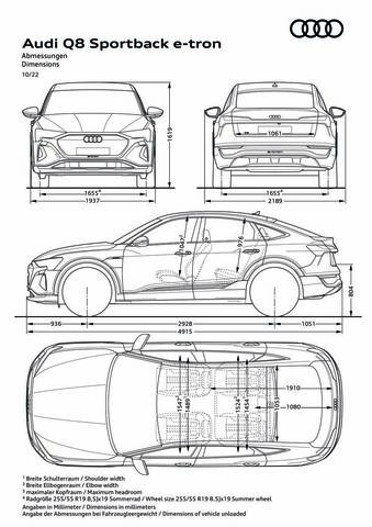 Dimensions Q8 Sportback e-tron | audi.com