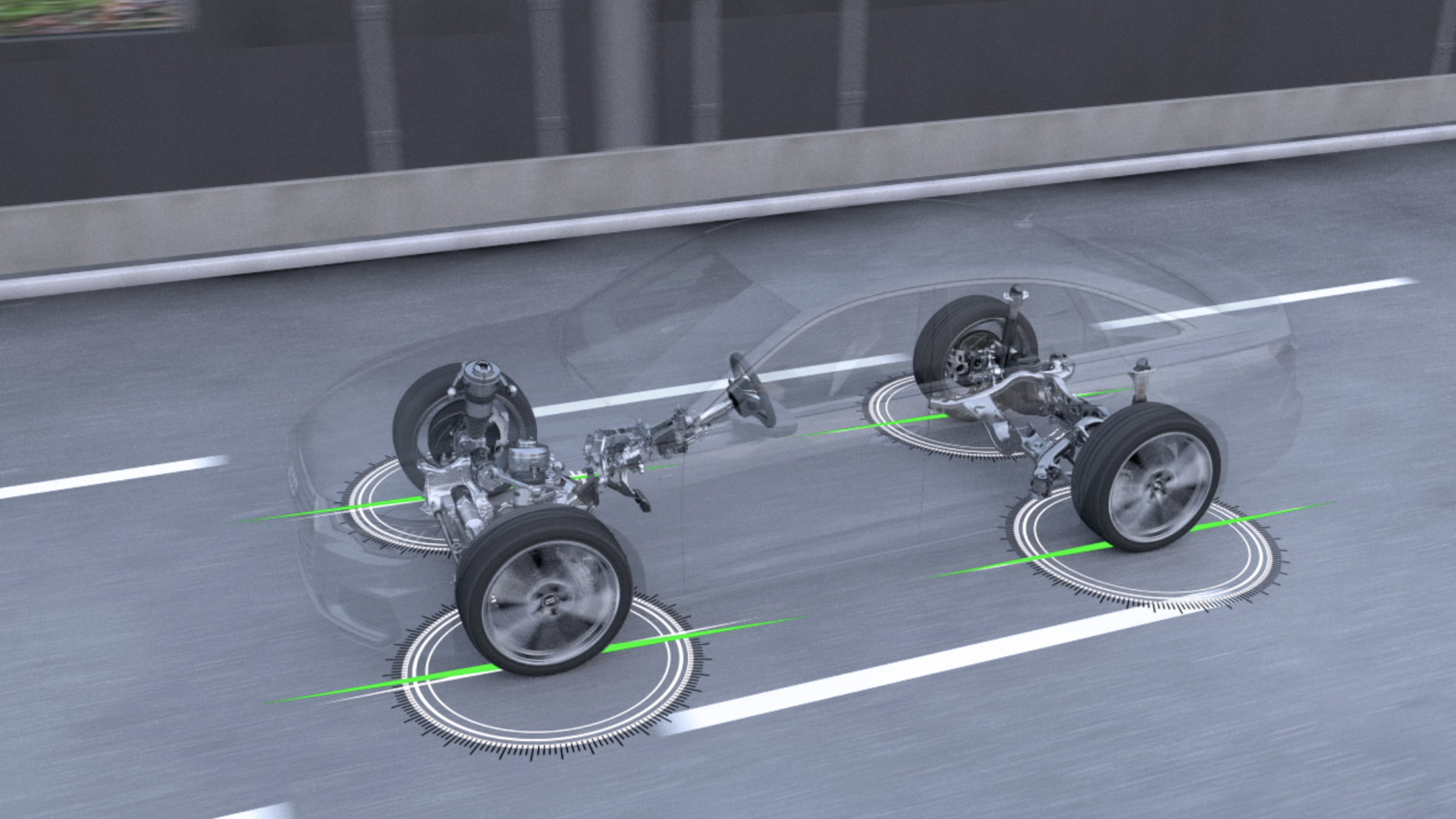Animation Audi A6 Dynamik-Allradlenkung | Video | audi.com